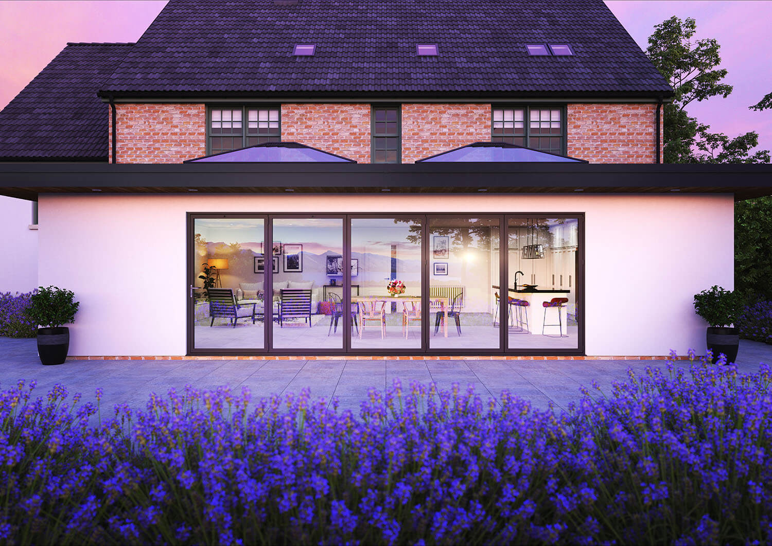 5m Bifold Doors Prime Aluminium